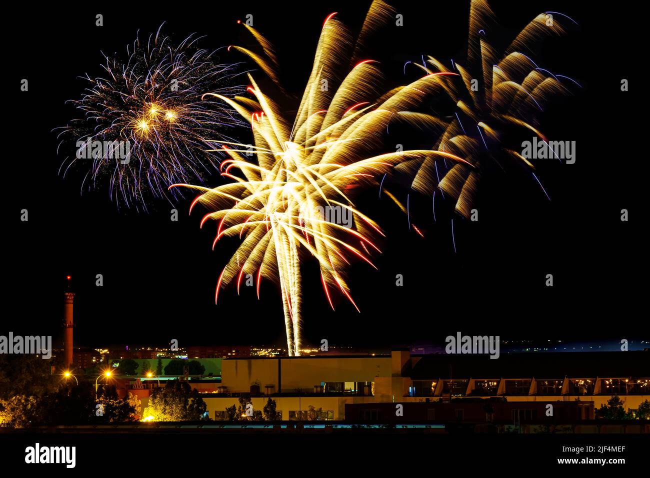 Abstract colored firework background with free space for text Stock ...