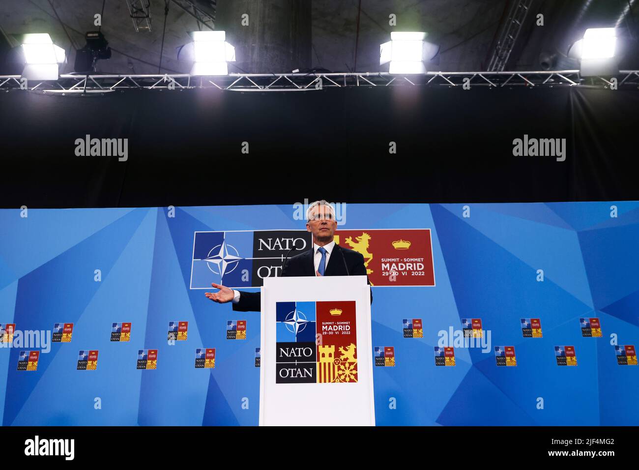 Nato madrid 2022 summit emblem hi-res stock photography and images - Alamy