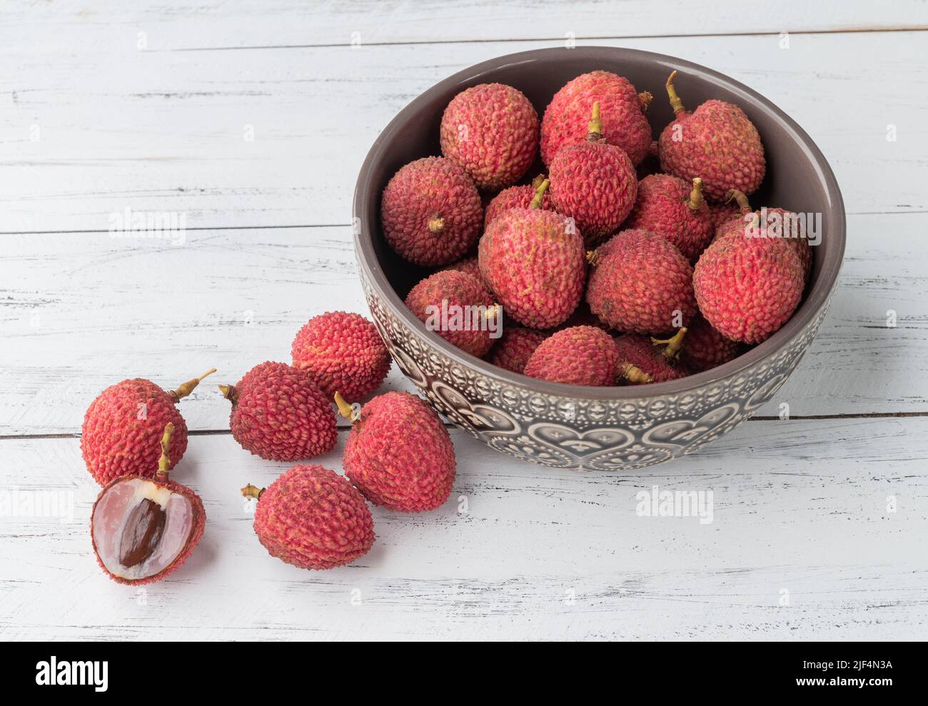 Lychees in bowl dessert hi-res stock photography and images - Alamy