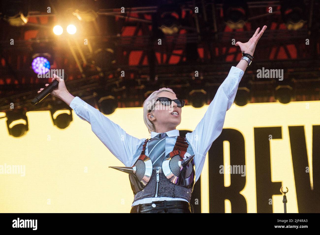 Roskilde, Denmark. 29th June, 2022. The Danish singer Drew Sycamore ...