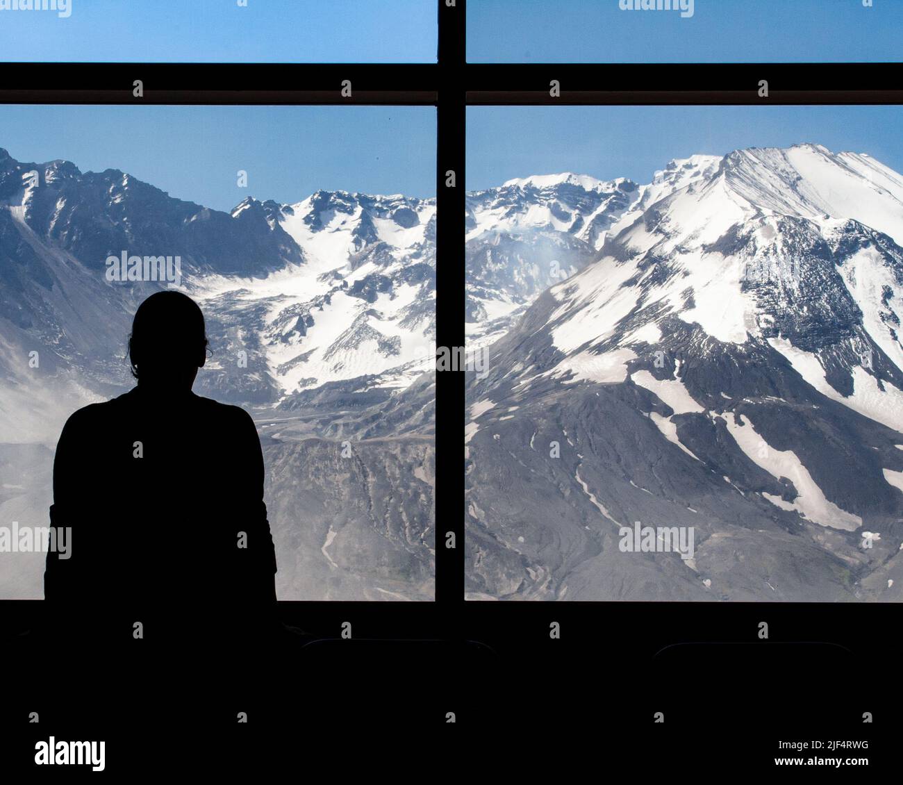Staring at window silhouette hi-res stock photography and images - Alamy