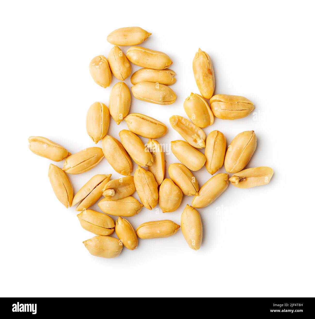 Roasted peeled peanuts isolated on a white background Stock Photo - Alamy
