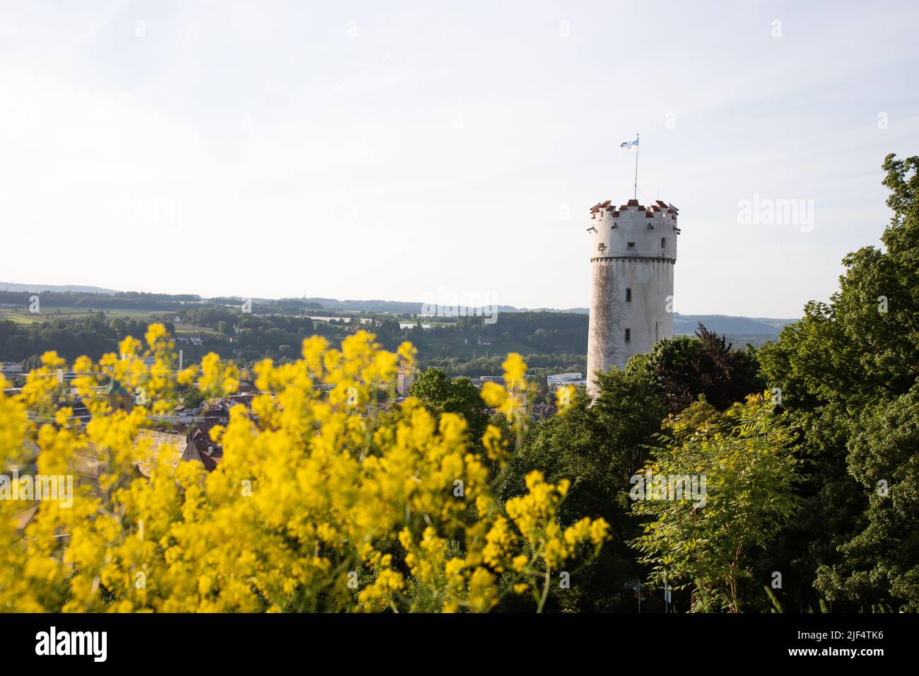 View on the "Mehlsack" - landmark and most famous tower of Ravensburg ...