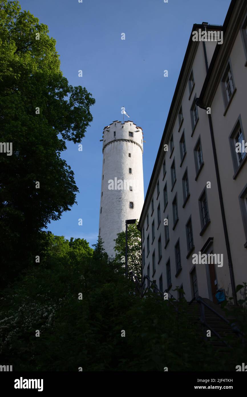 View on the "Mehlsack" - landmark and most famous tower of Ravensburg ...