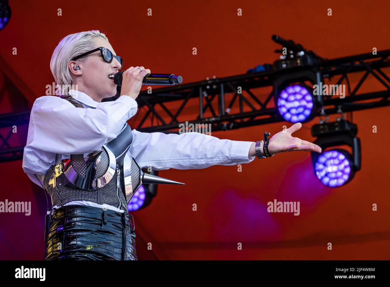 Roskilde, Denmark. 29th June, 2022. The Danish singer Drew Sycamore ...