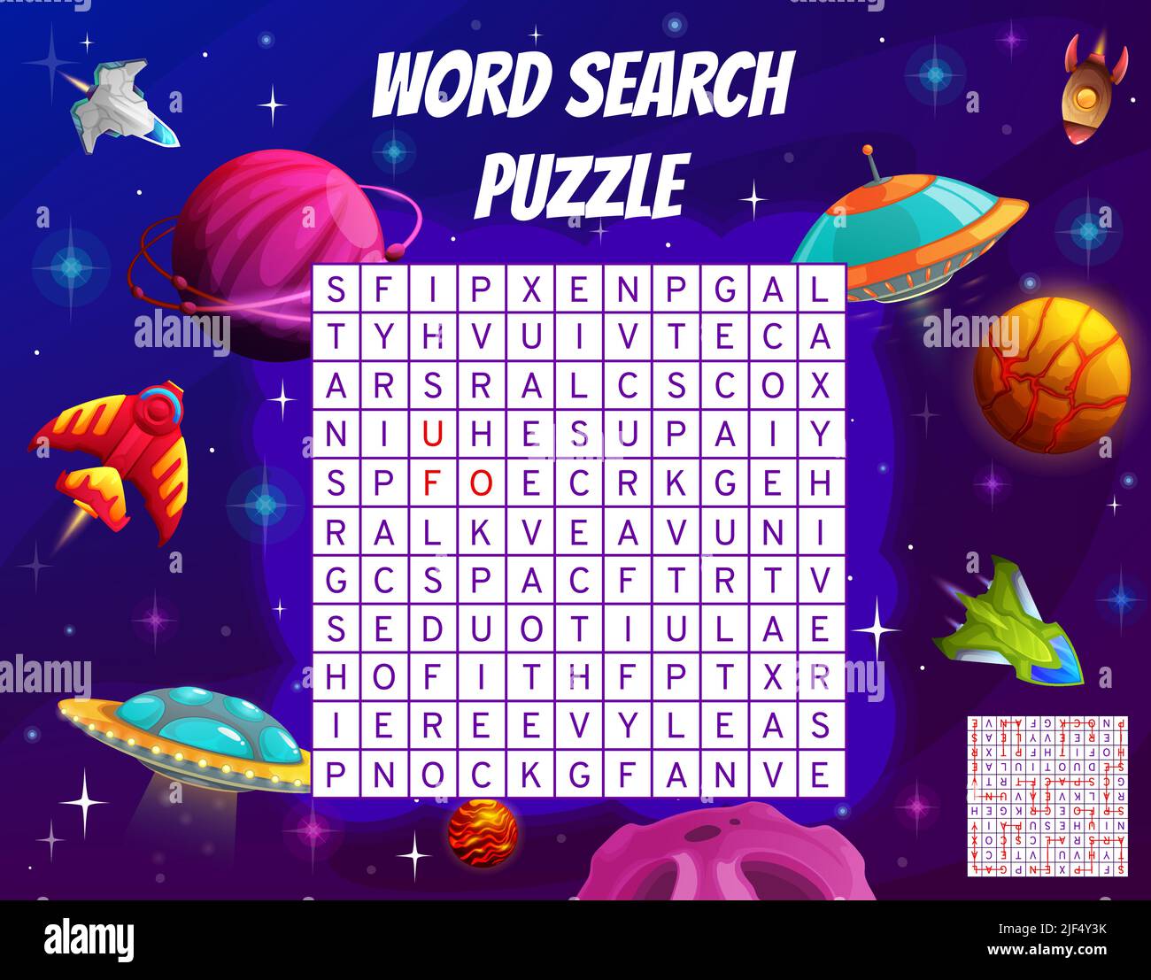 Planets Word Search Puzzle