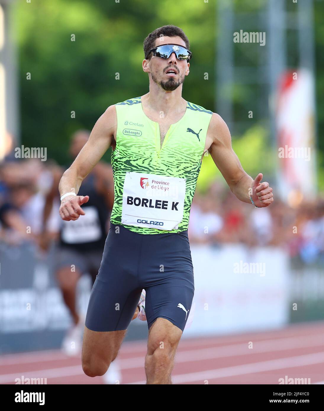 Belgian athlete Kevin Borlee in action during the men 400m, at and the ...