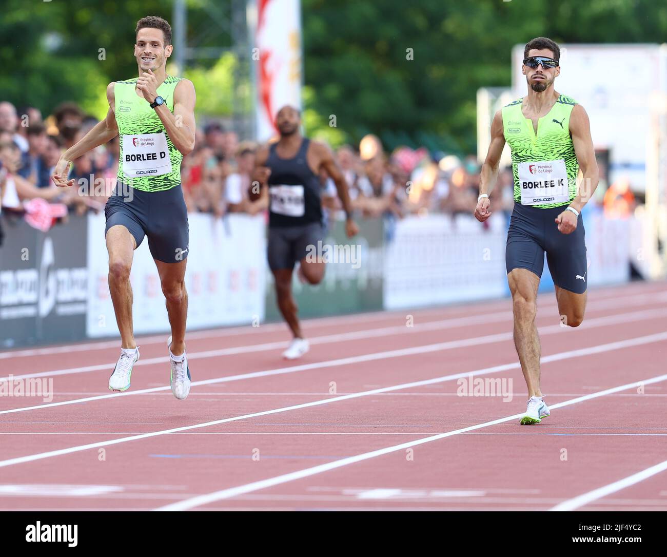 Belgian Dylan Borlee and Belgian Kevin Borlee pictured in action during ...