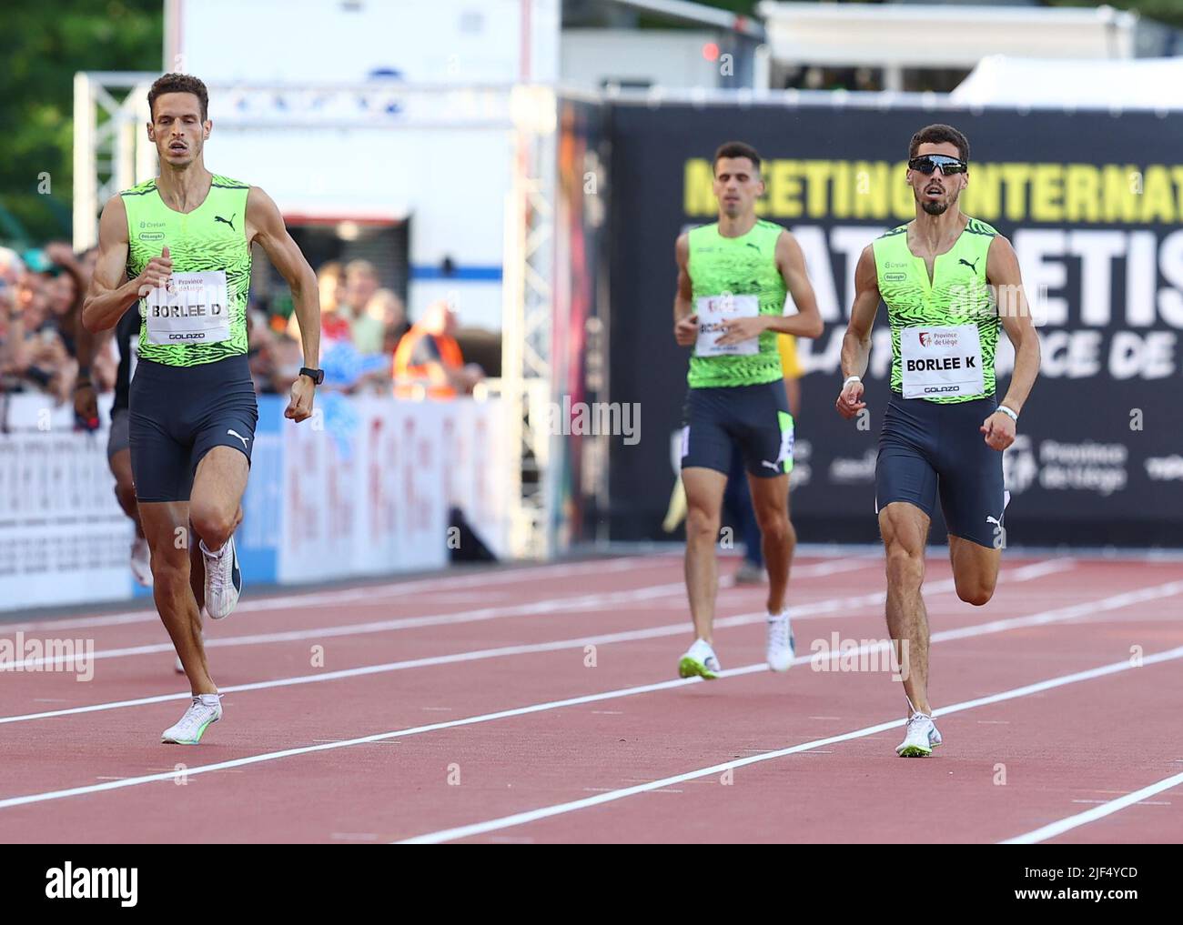 Belgian Dylan Borlee and Belgian Kevin Borlee pictured in action during ...