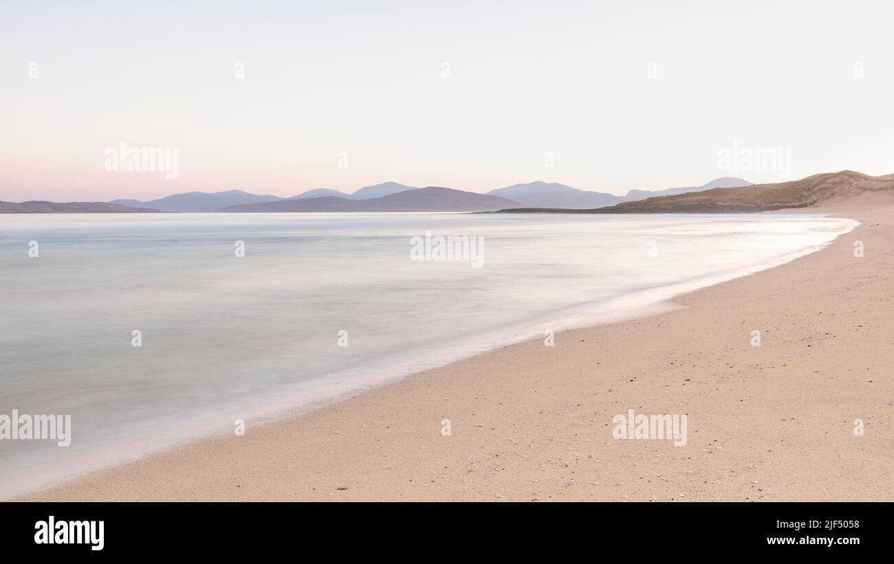 Sgarasta beach at dawn, Harris, Outer Hebrides, Scotland Stock Photo ...