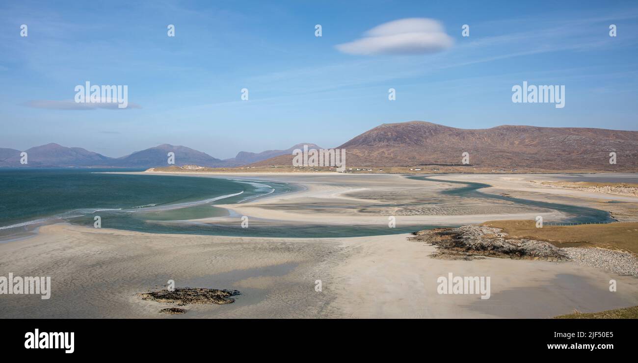Tidal patterns on Seiliebost beach, Harris, Outer Hebrides, Scotland ...