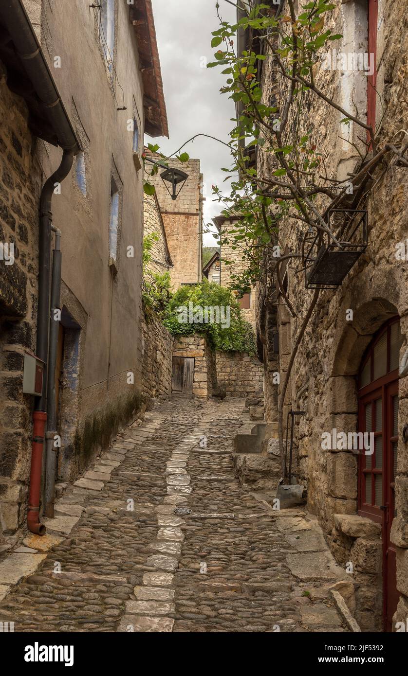 Historical buildings in the commune of Sainte-Enimie, Gorges du Tarn ...