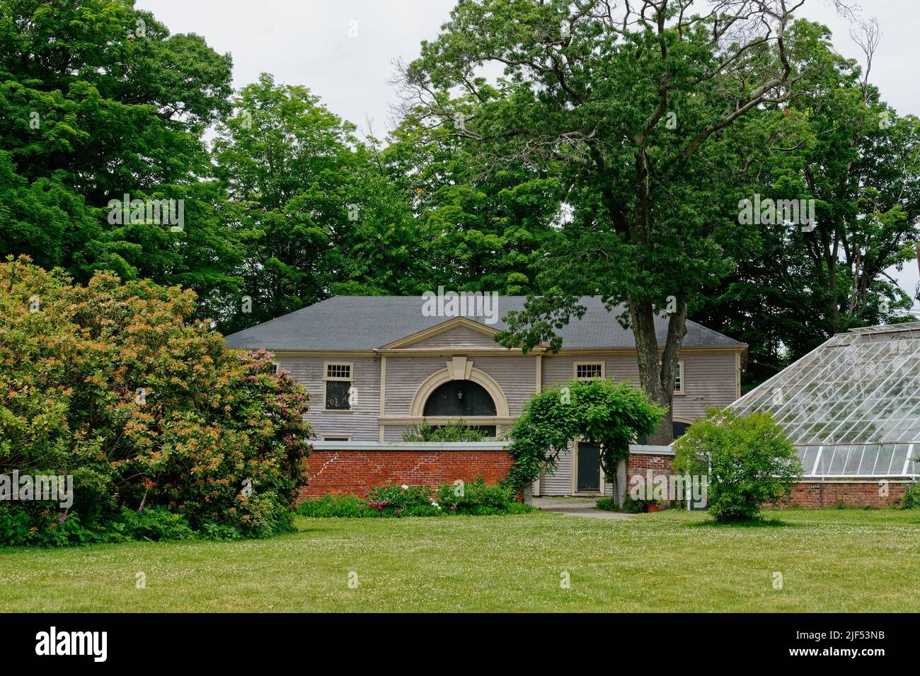 Garage and greenhouse at the historic Lyman Estate home. Waltham ...