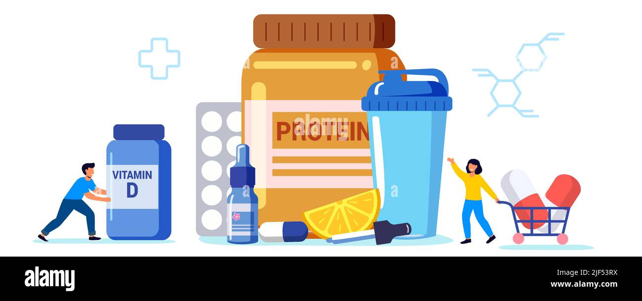 Food supplement capsules bottle Stock Vector Images - Alamy