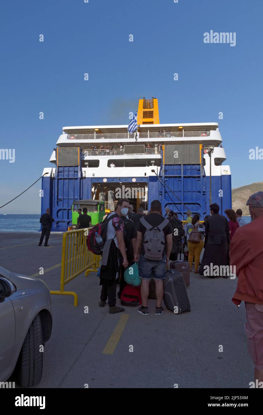 Blue Star, the Patmos, Ferry boat, Tilos island, near Rhodes. May 2022 ...