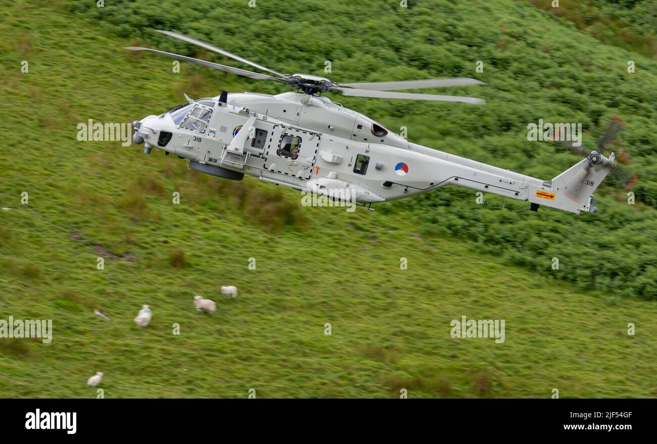 The Royal Netherlands Navy flying the Mach Loop in wales in there NH90 ...