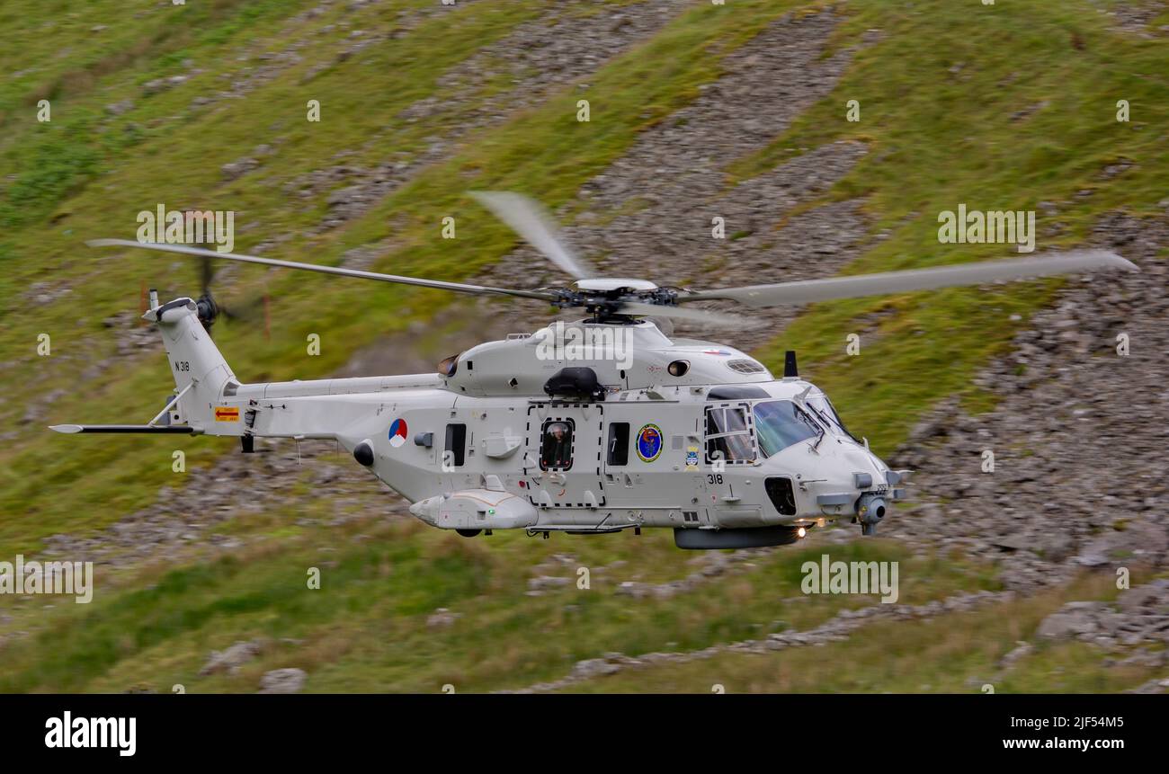 The Royal Netherlands Navy flying the Mach Loop in wales in there NH90 ...