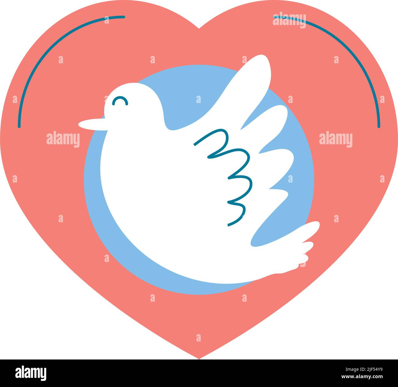 peace pigeon inside heart Stock Vector Image & Art - Alamy