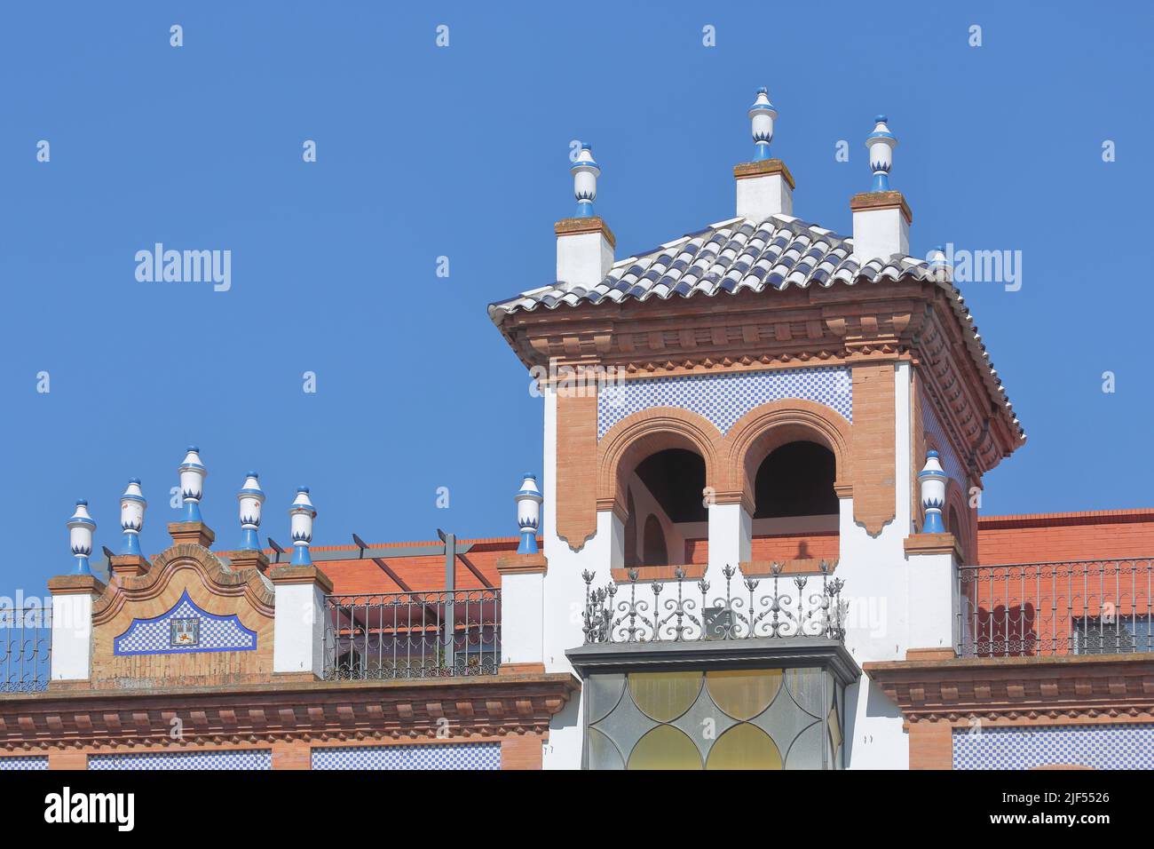 Detail from the Moorish building Casa Alvarez Buiza built around 1920 ...