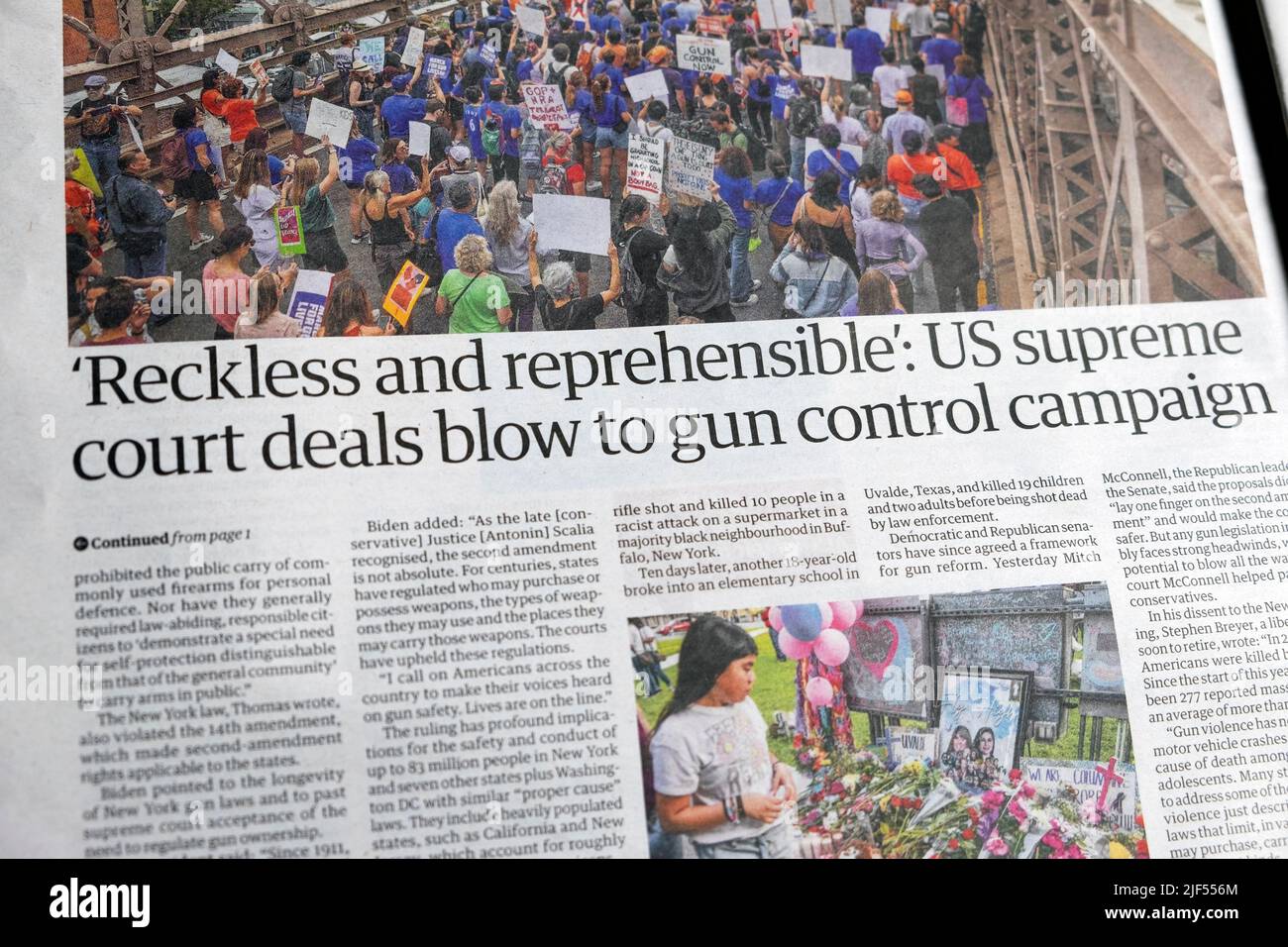 'Reckless and reprehensible: US supreme court deals blow to gun control ...