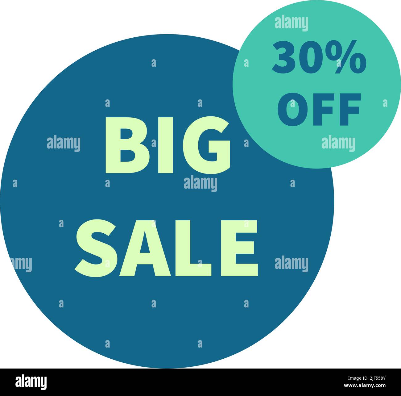 Sale round icon with 30 percent discount banner button isolated on ...