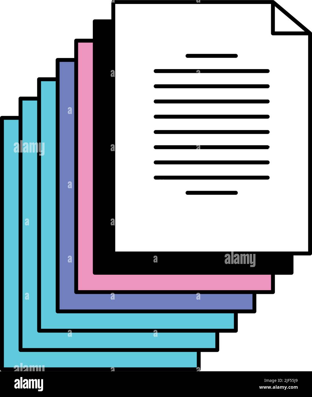 pile of papers Stock Vector Image & Art - Alamy