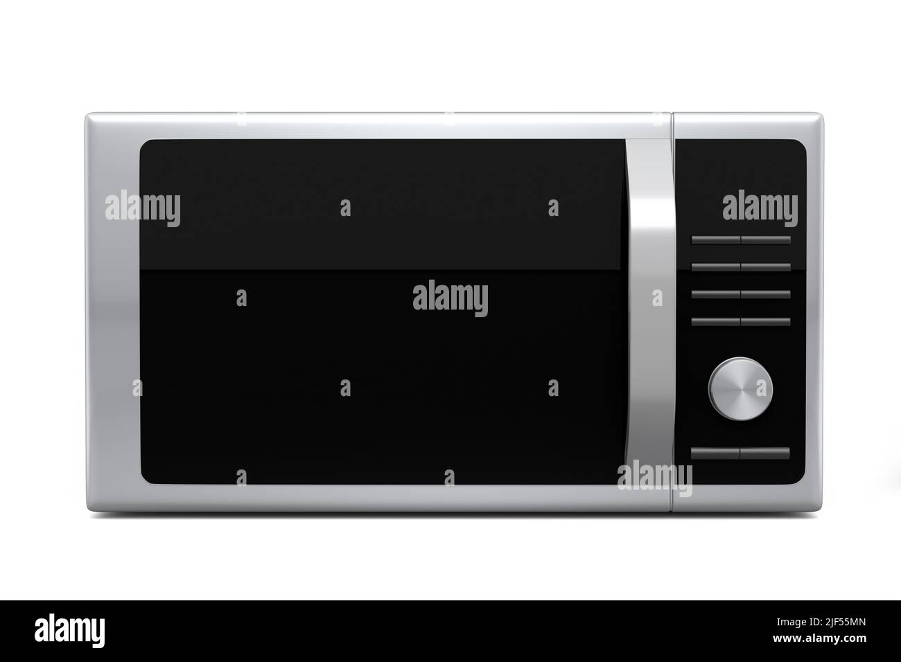Microwave for heating food on kitchen isolated on white background ...