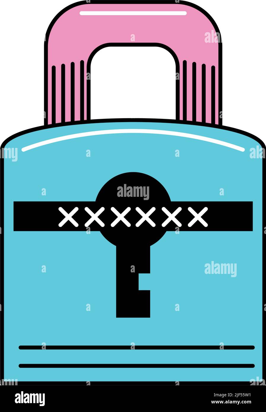 cyber security padlock retro Stock Vector Image & Art - Alamy