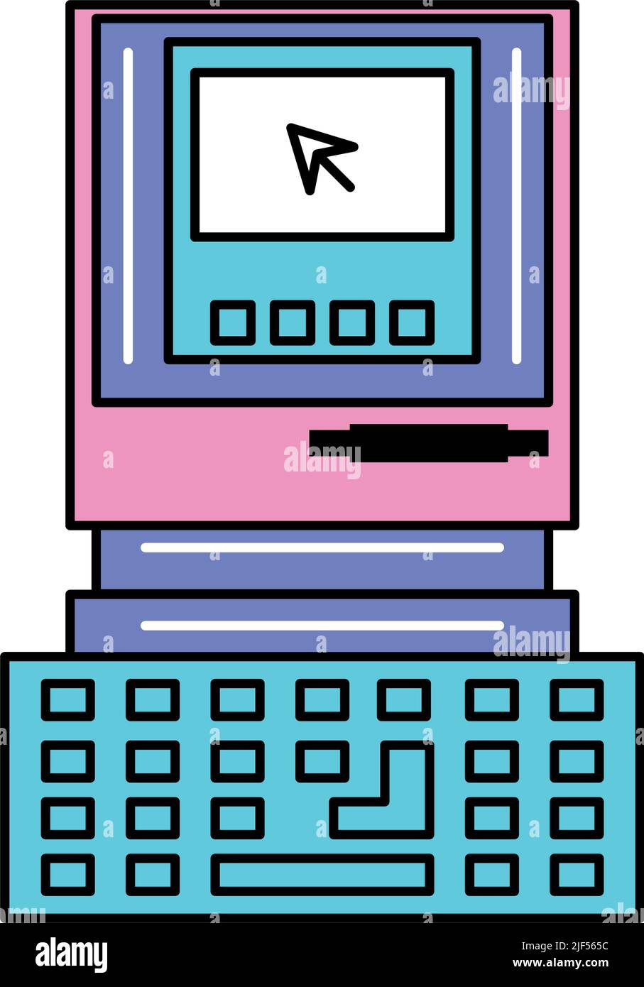 computer retro futuristic Stock Vector Image & Art - Alamy