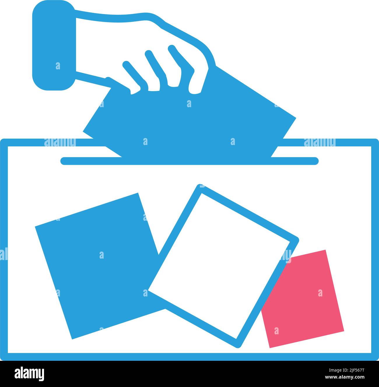 Hand voter putting vote Cut Out Stock Images & Pictures - Alamy