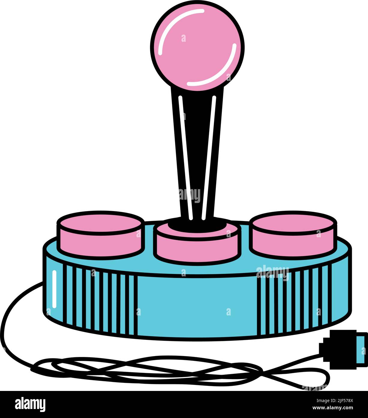 retro futuristic joystick device Stock Vector Image & Art - Alamy