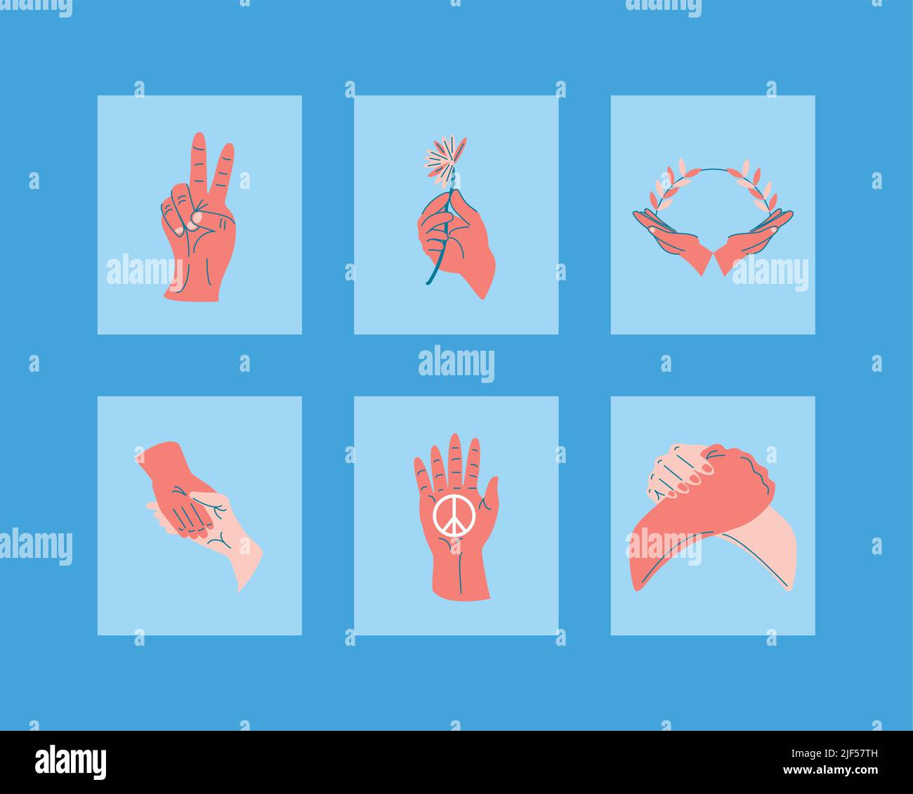 set of peace hands Stock Vector Image & Art - Alamy