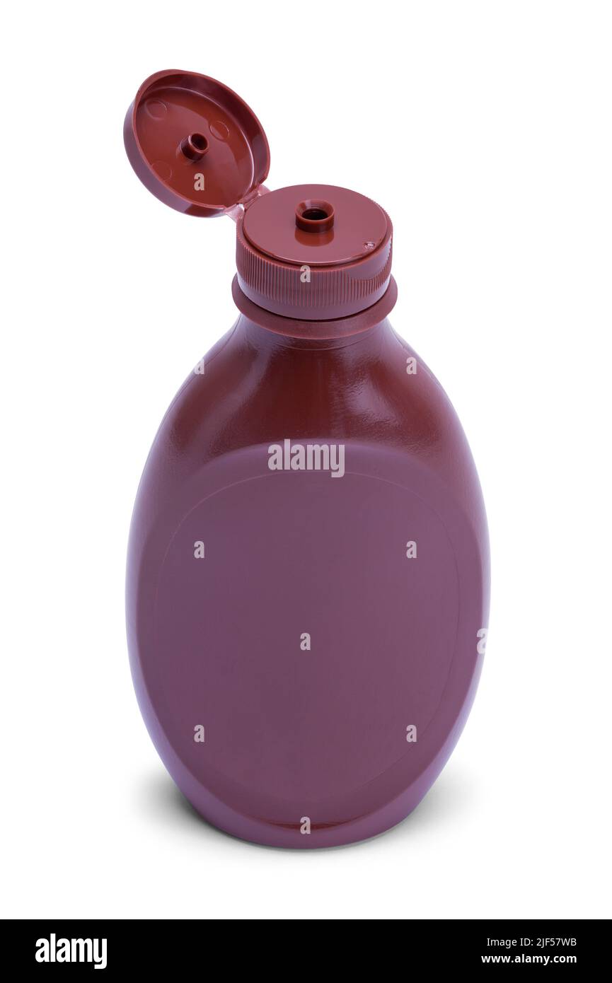Open Bottle of Chocolate Syrup Cut Out Stock Photo - Alamy
