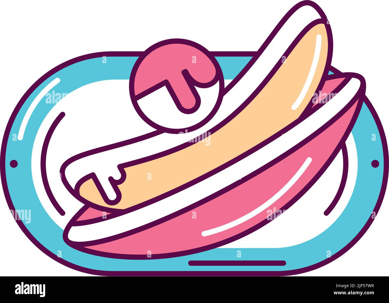 banana split food label Stock Vector Image & Art - Alamy