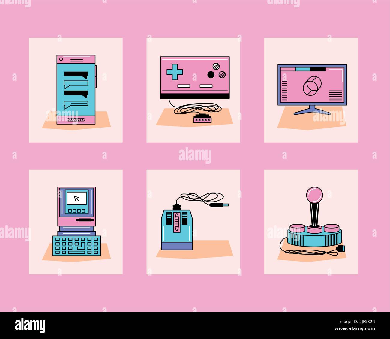 set of retro futuristic Stock Vector Image & Art - Alamy