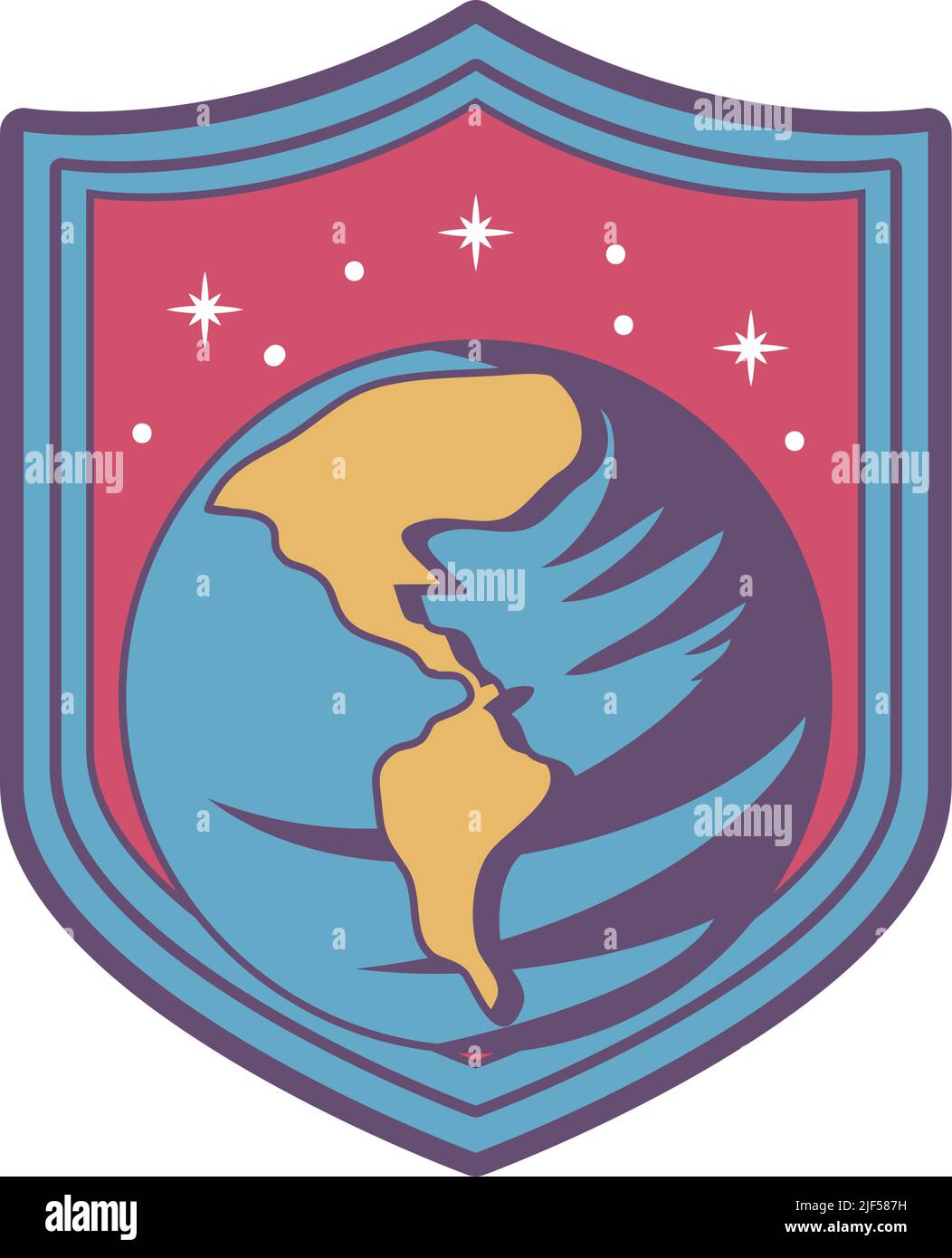 space earth badge Stock Vector Image & Art - Alamy