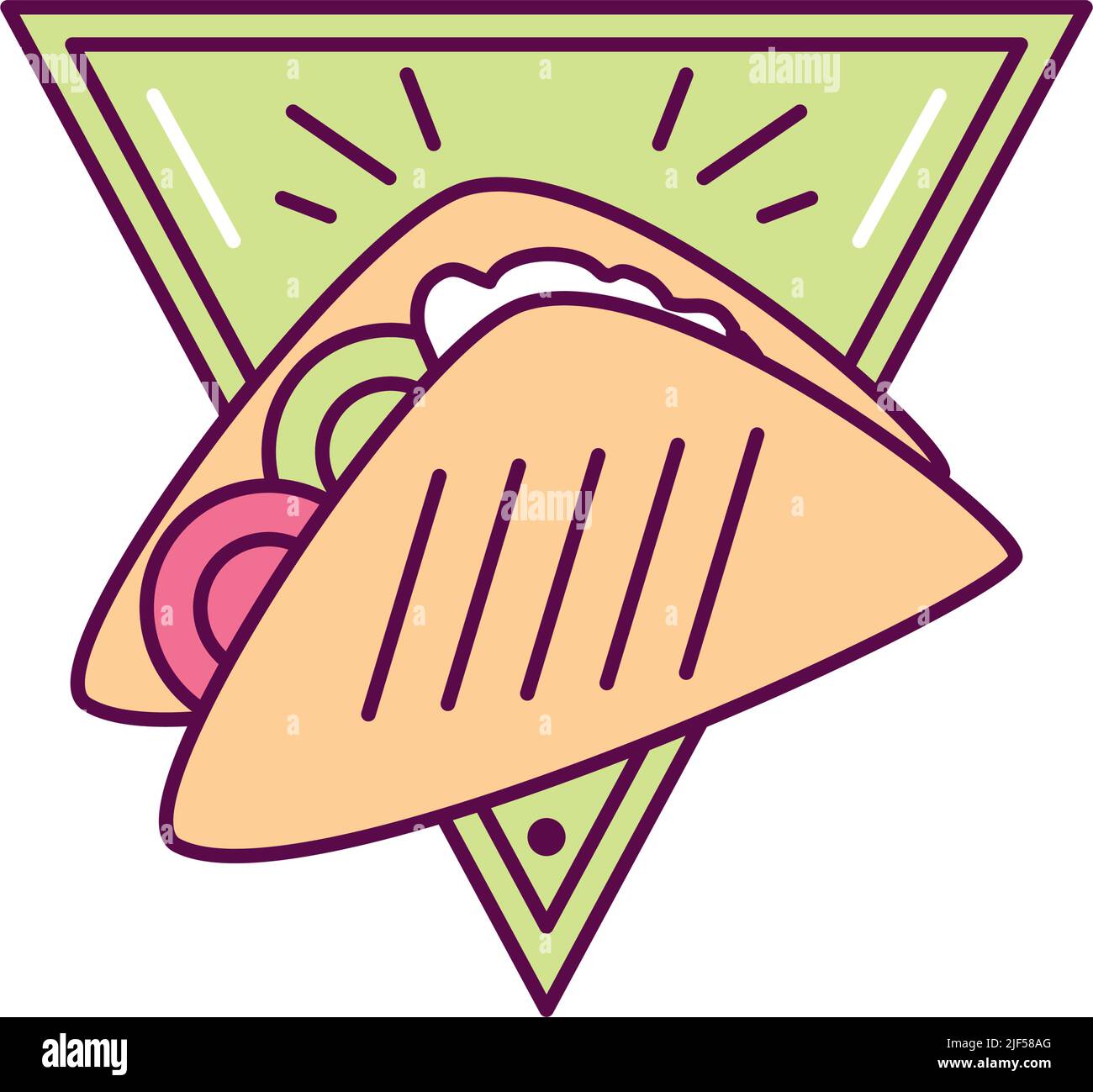 taco food label Stock Vector Image & Art - Alamy