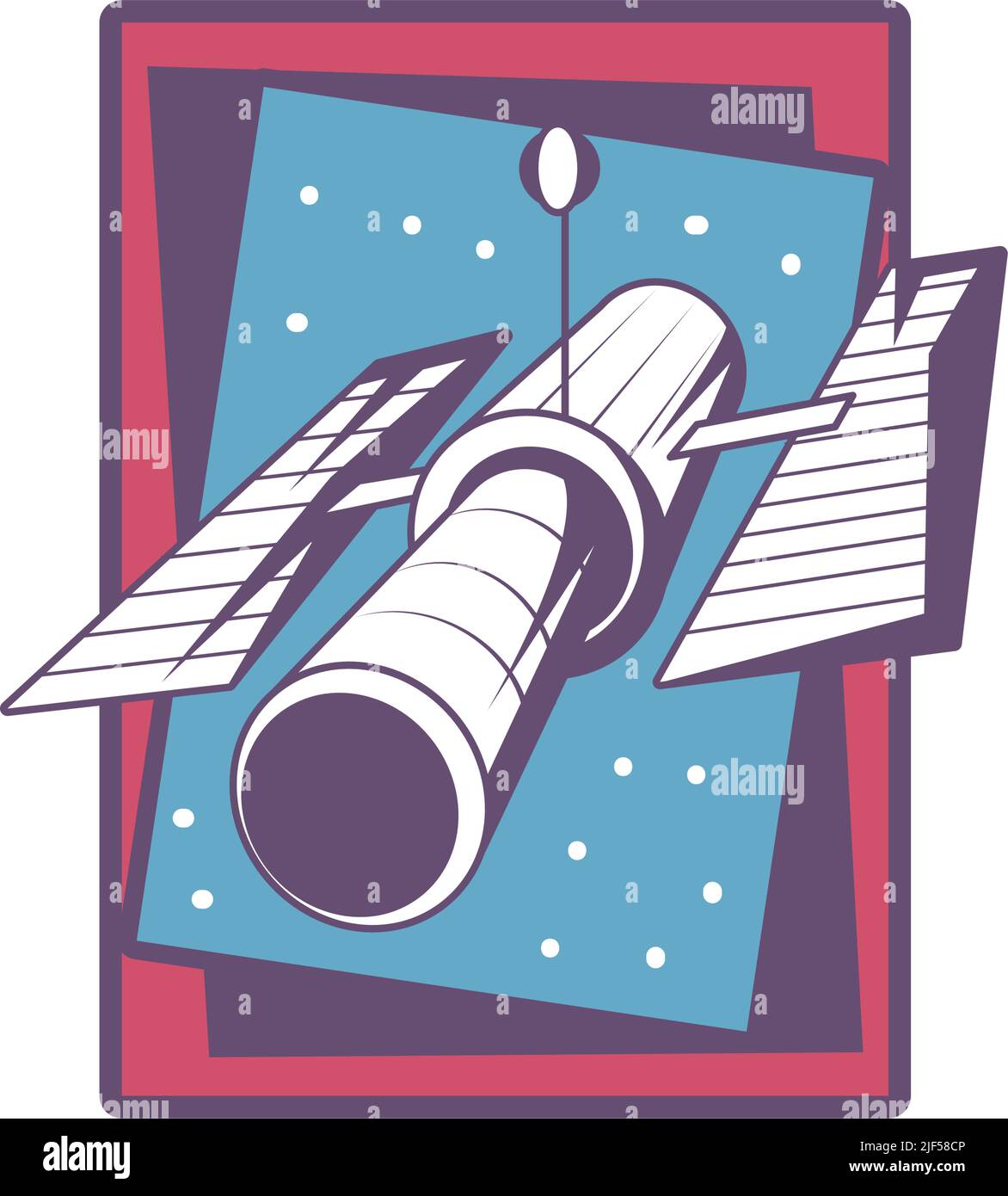 space satellite label Stock Vector Image & Art - Alamy