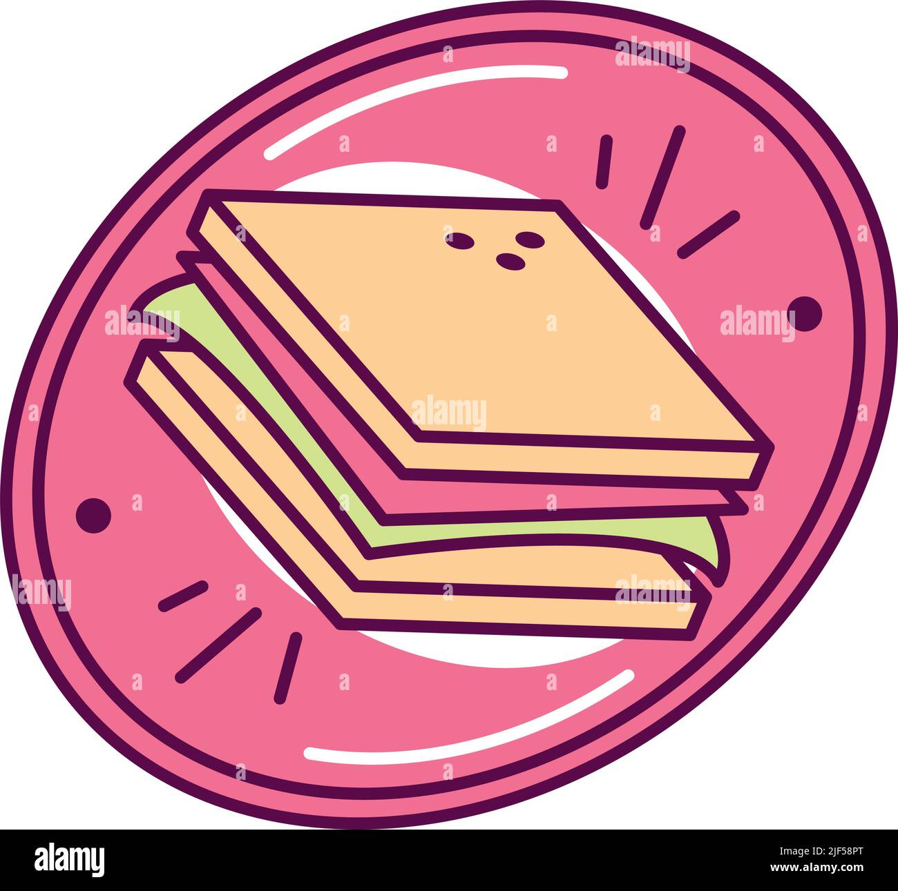 sandwich food label Stock Vector Image & Art - Alamy