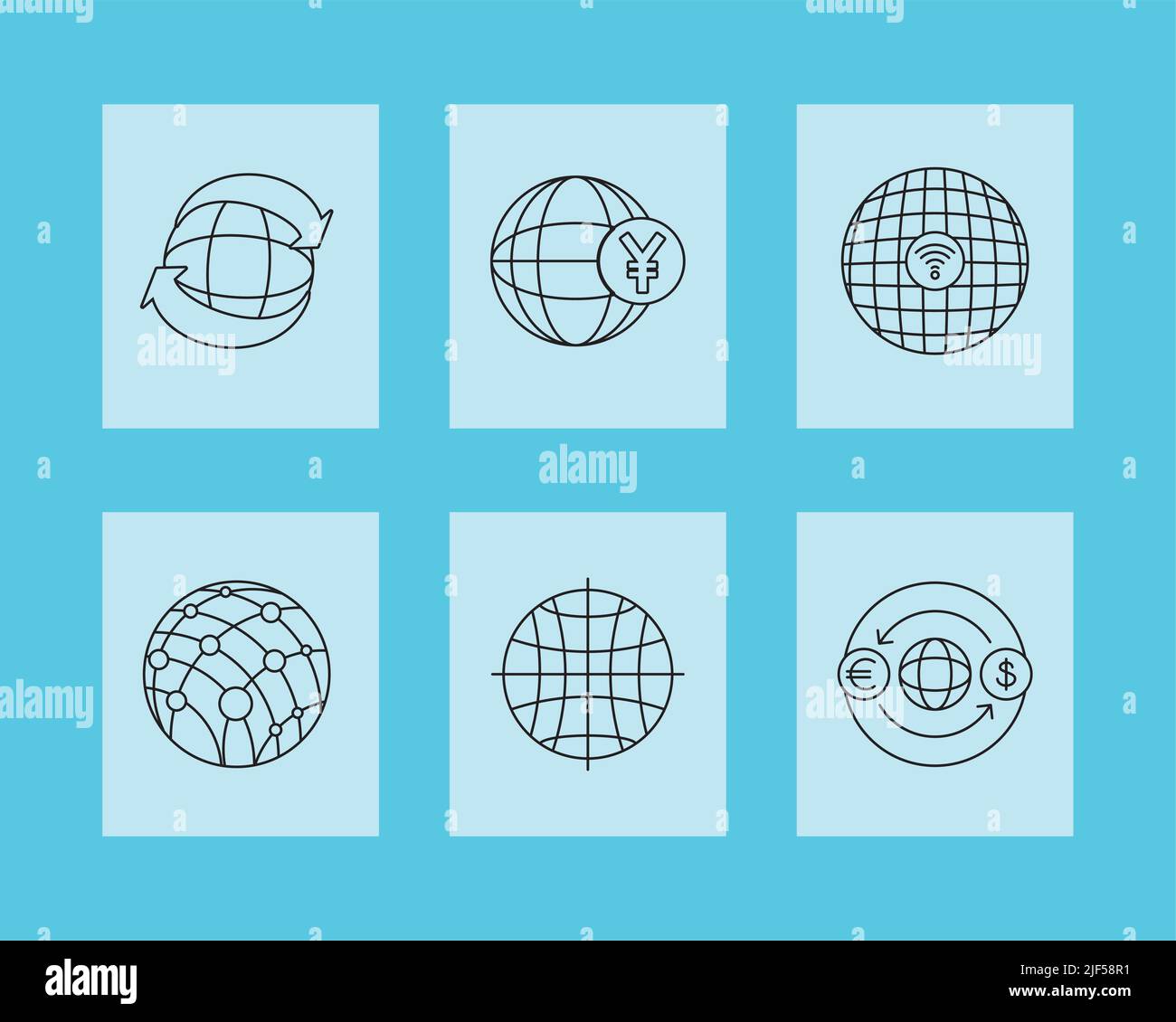 icons set world Stock Vector Image & Art - Alamy