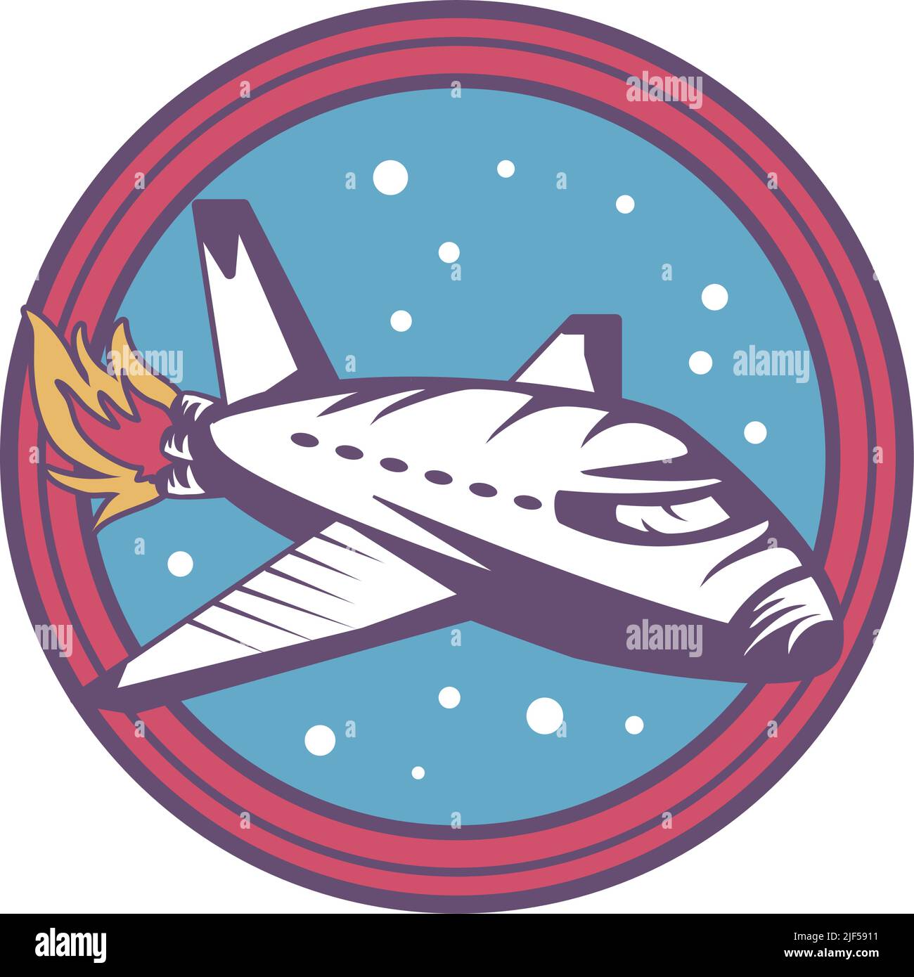 Vintage rocket stamp Stock Vector Images - Alamy