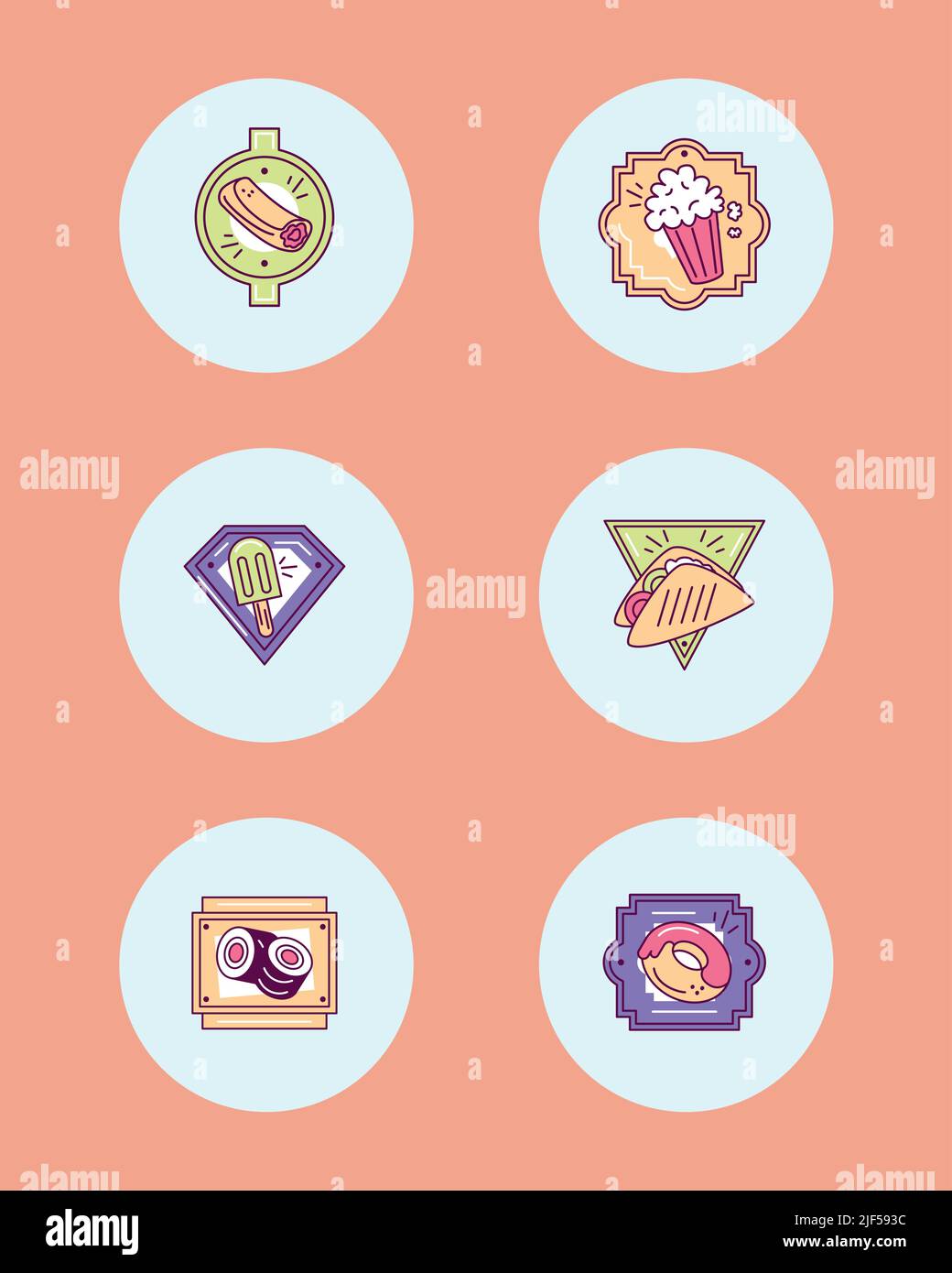 cool food badges Stock Vector Image & Art - Alamy