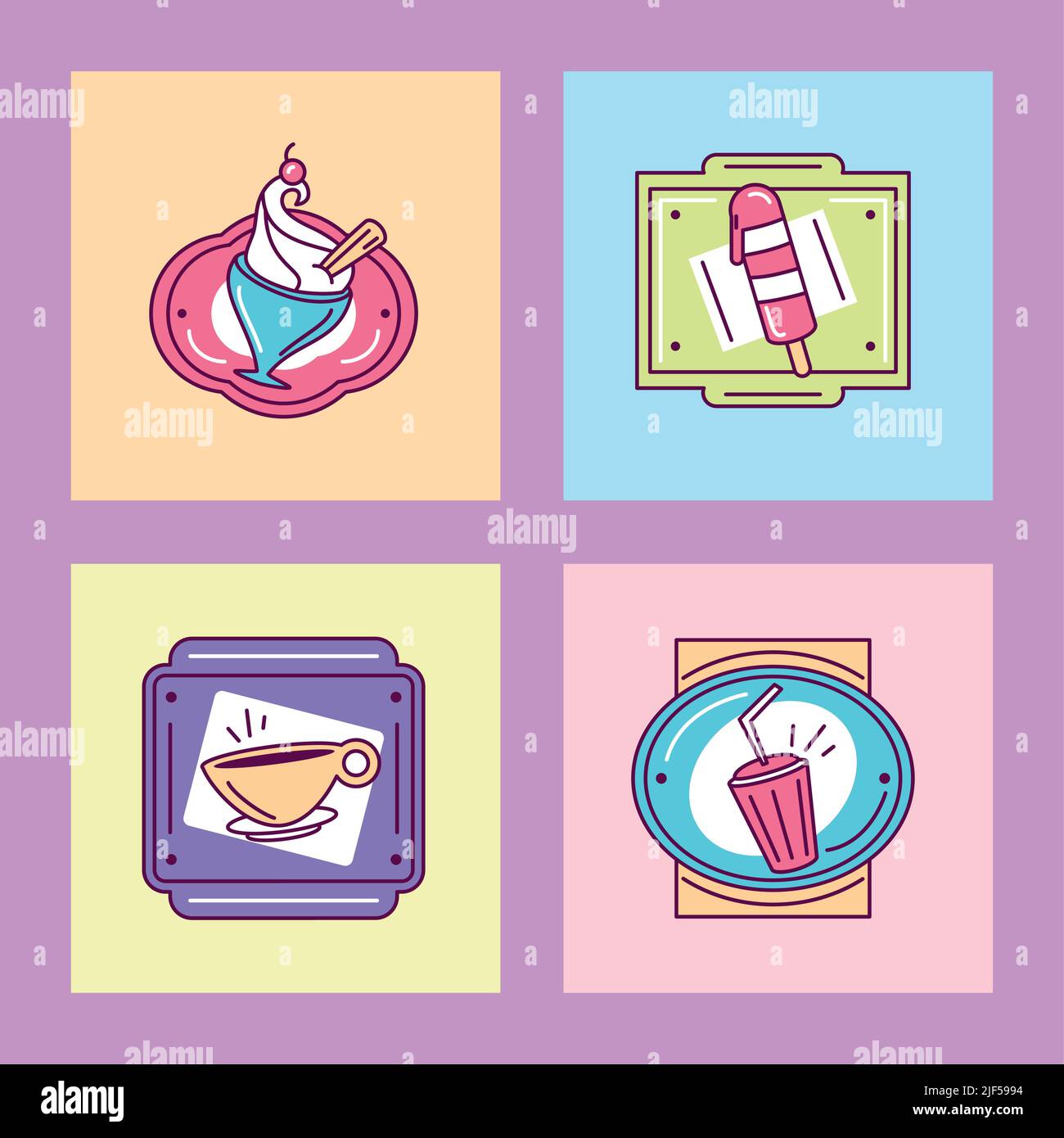 cool food labels Stock Vector Image & Art - Alamy