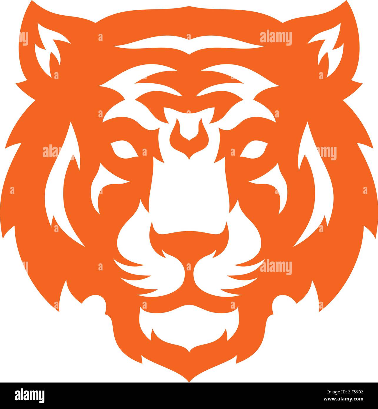 Monochrome Design of Tiger Head Stock Vector Image & Art - Alamy