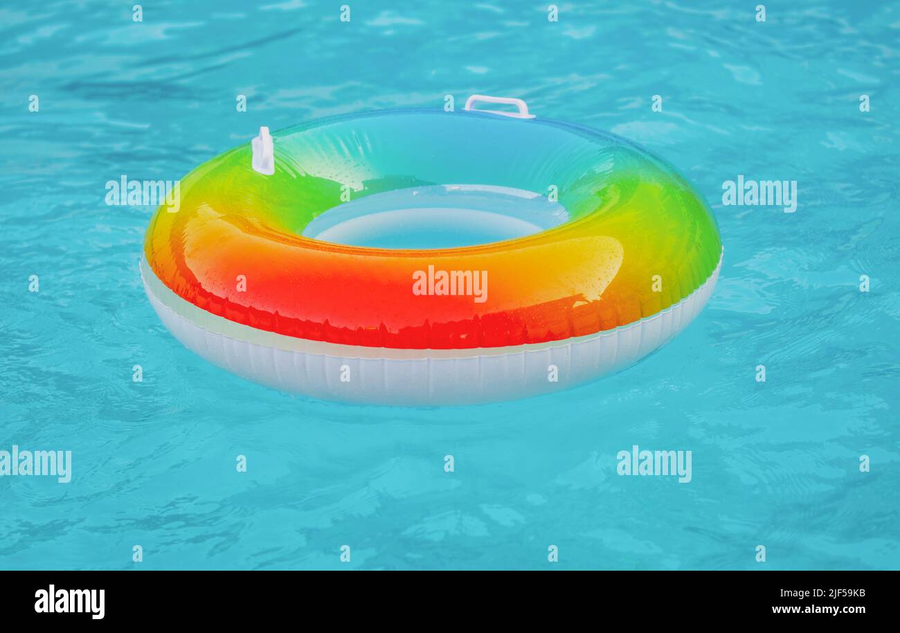Safety rubber circle, swimming pool. Help for drowning person Stock ...
