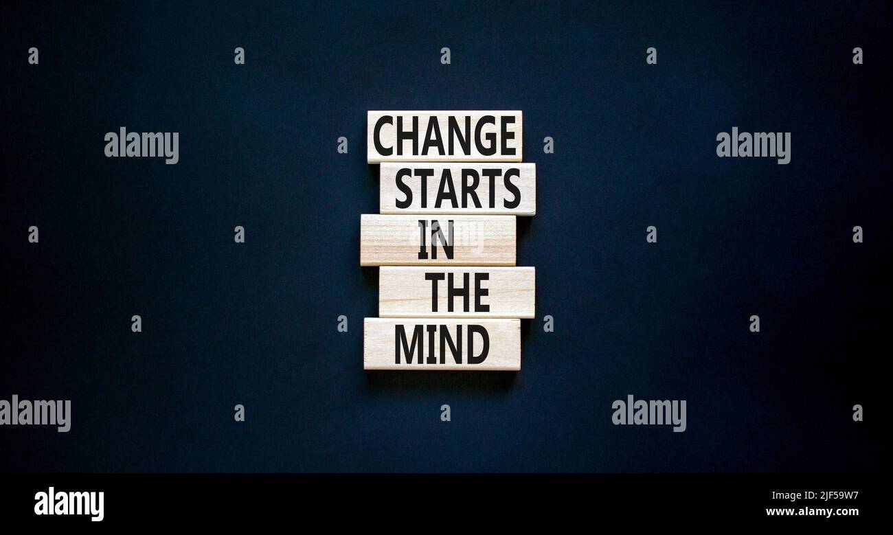Change starts in the mind symbol. Concept words Change starts in the ...