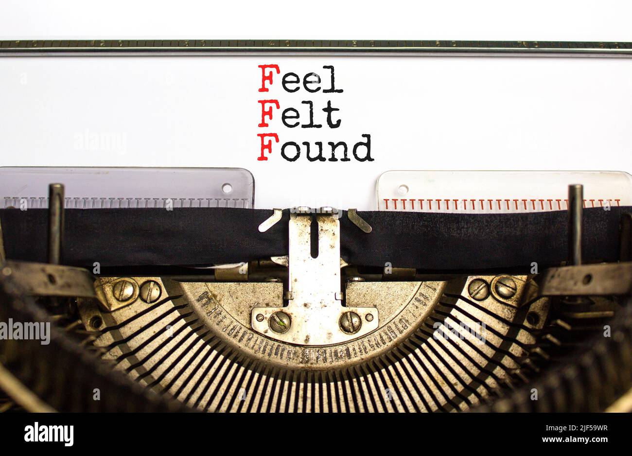 FFF feel felt found technique symbol. Concept words FFF feel felt found ...