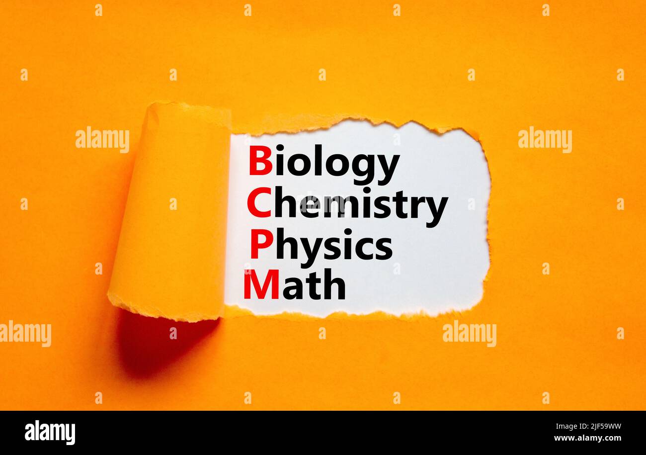 BCPM biology chemistry physics math symbol. Concept words BCPM biology ...