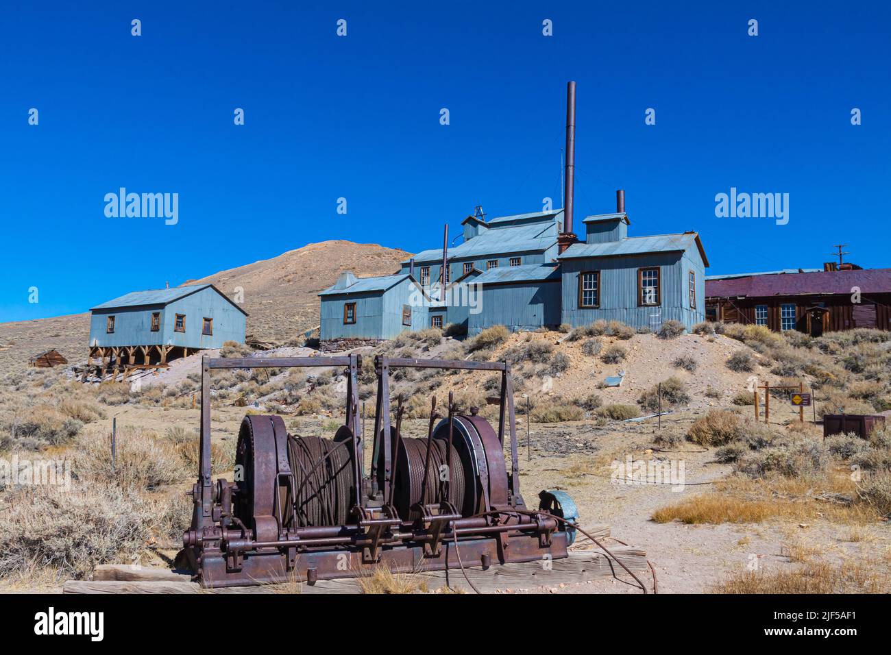 Draw Works in Front of The Standard Stamp Mill, Bodie SHP, California ...