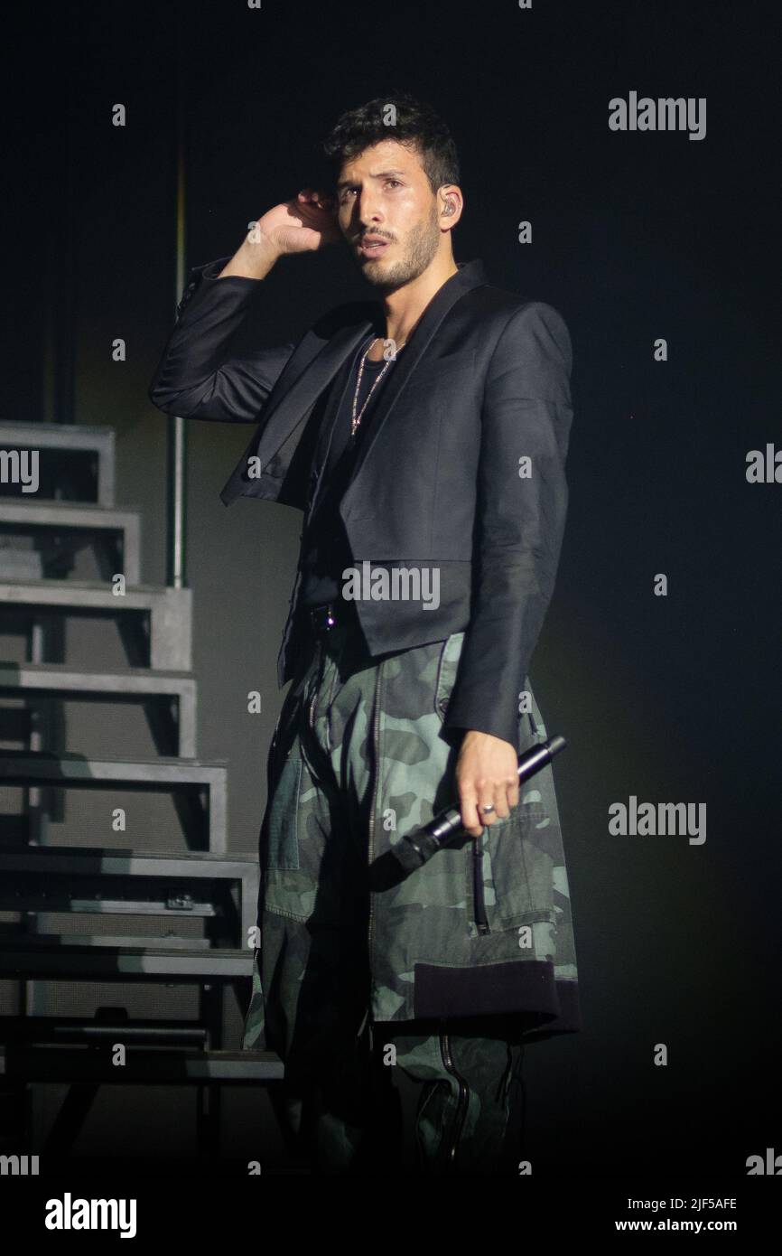 Madrid, Spain - 29 Jun 2022, Colombian singer Sebastian Yatra performs ...